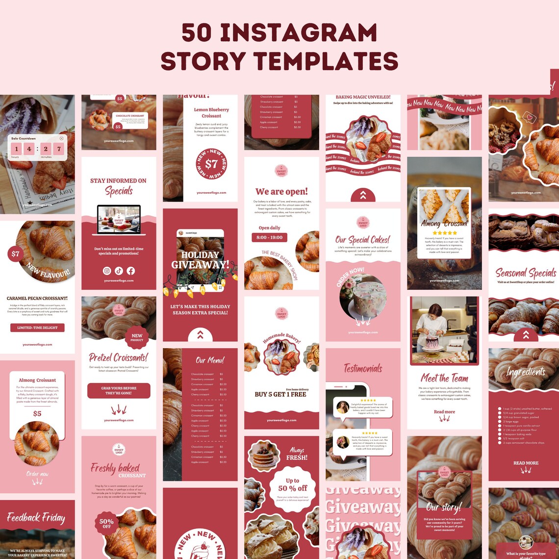 102 Bakery Instagram Templates, Cafe Instagram Template, Bakery IG ...