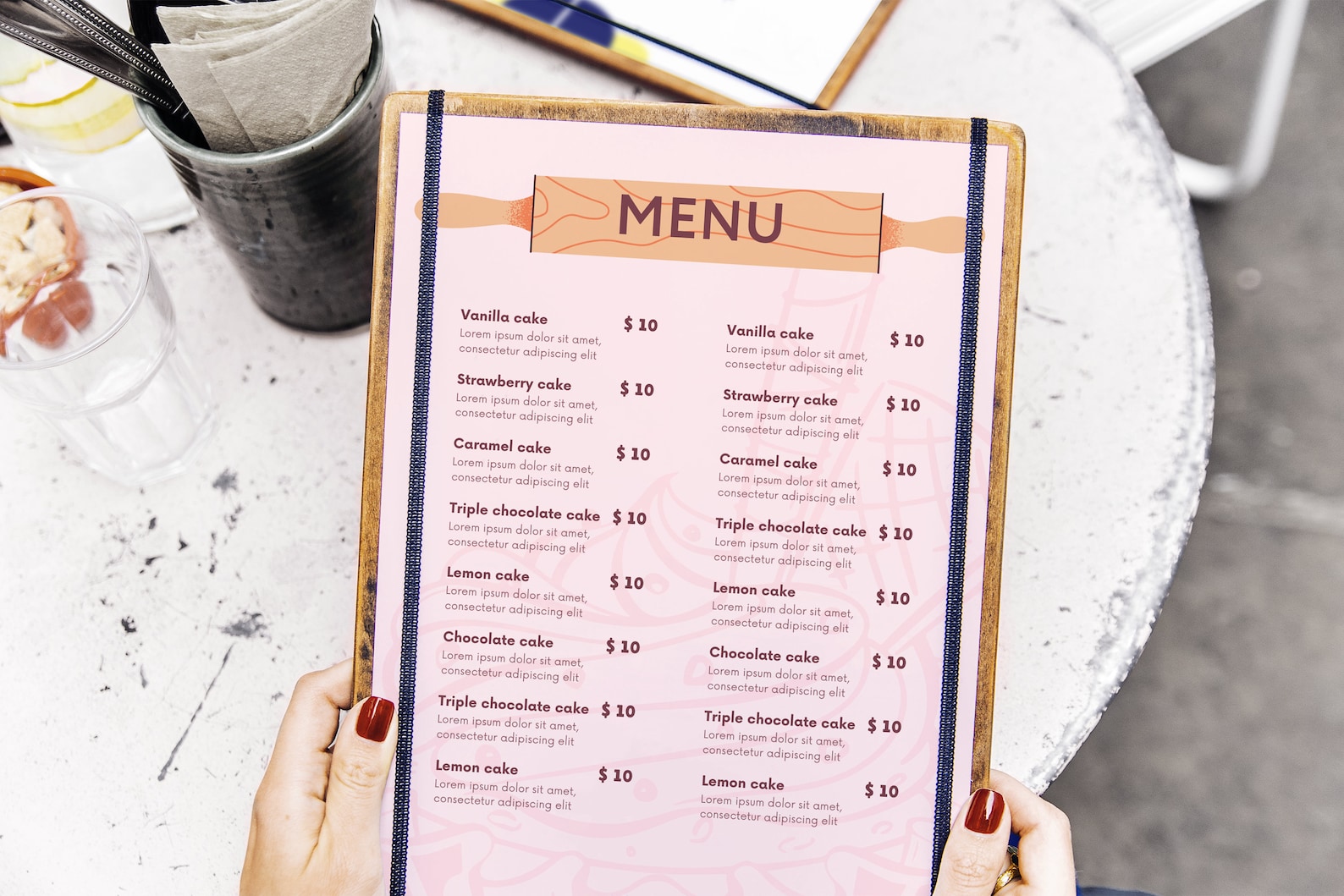 Editable Pink Bakery Menu Template, Cake Price List (canva) - Etsy