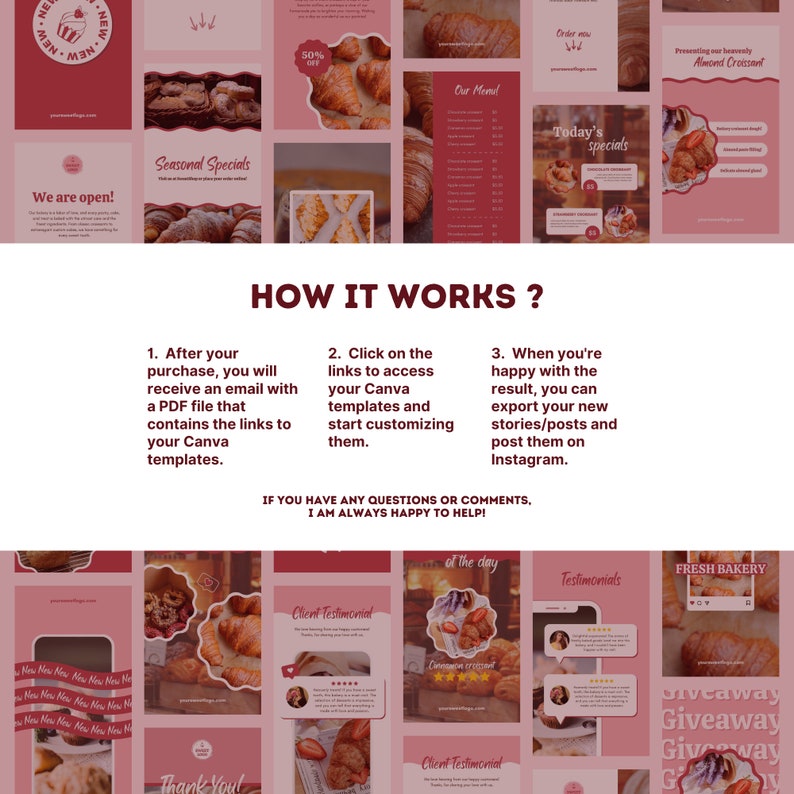102 Bakery Instagram Templates, Cafe Instagram Template, Bakery IG ...