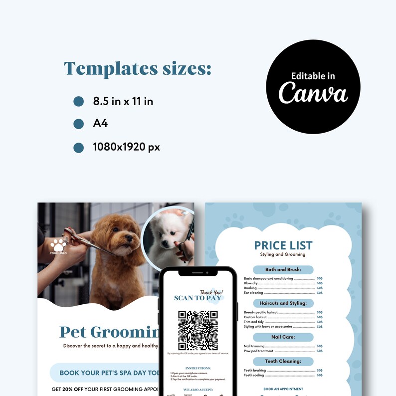 9 Dog Grooming Flyer Templates, Pet Business Flyer Template, Dog ...