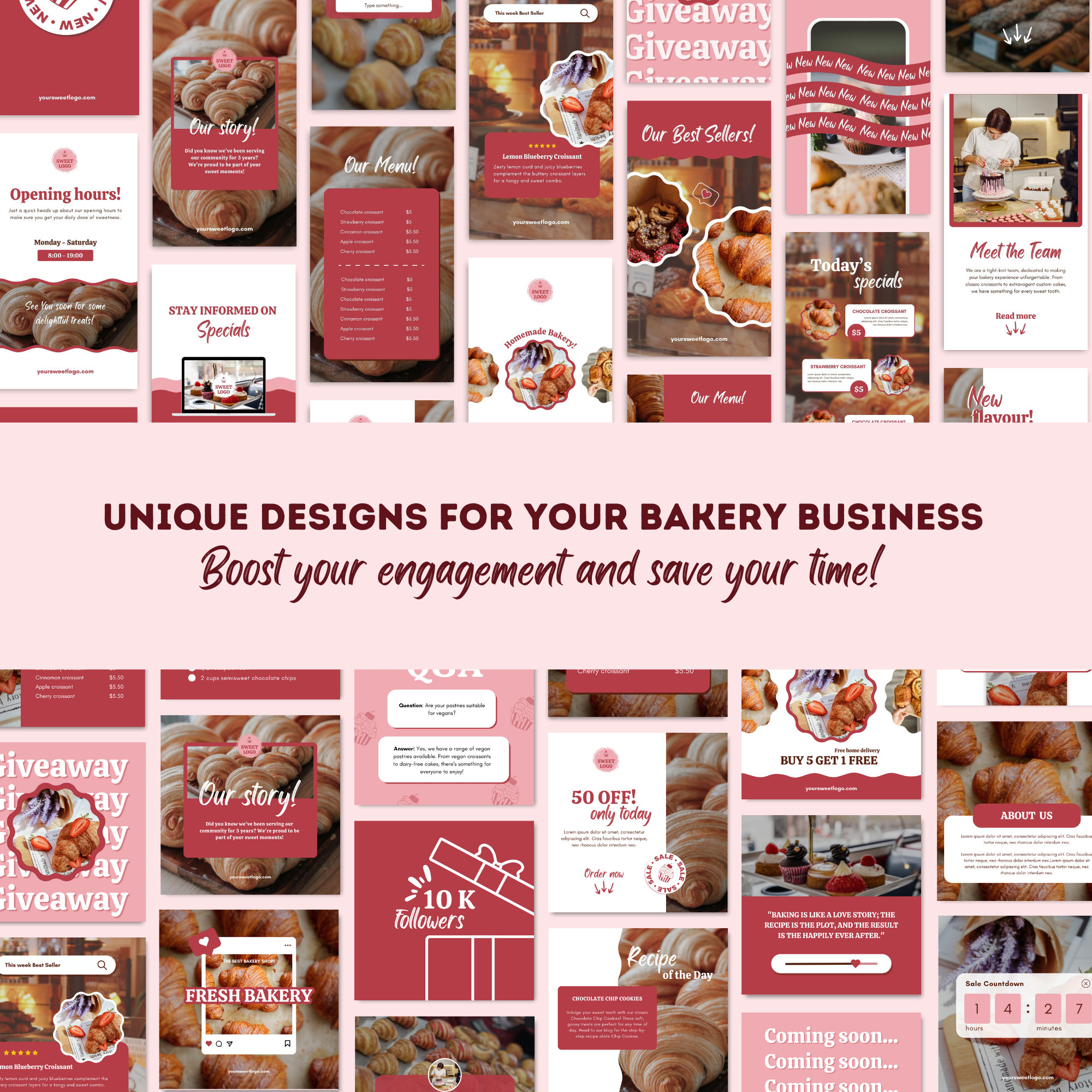 102 Bakery Instagram Templates, Cafe Instagram Template, Bakery IG ...