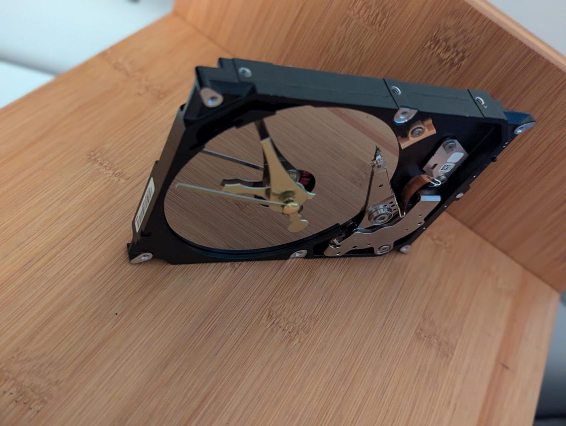 Modern Upcycled Hard Drive Clock - Etsy