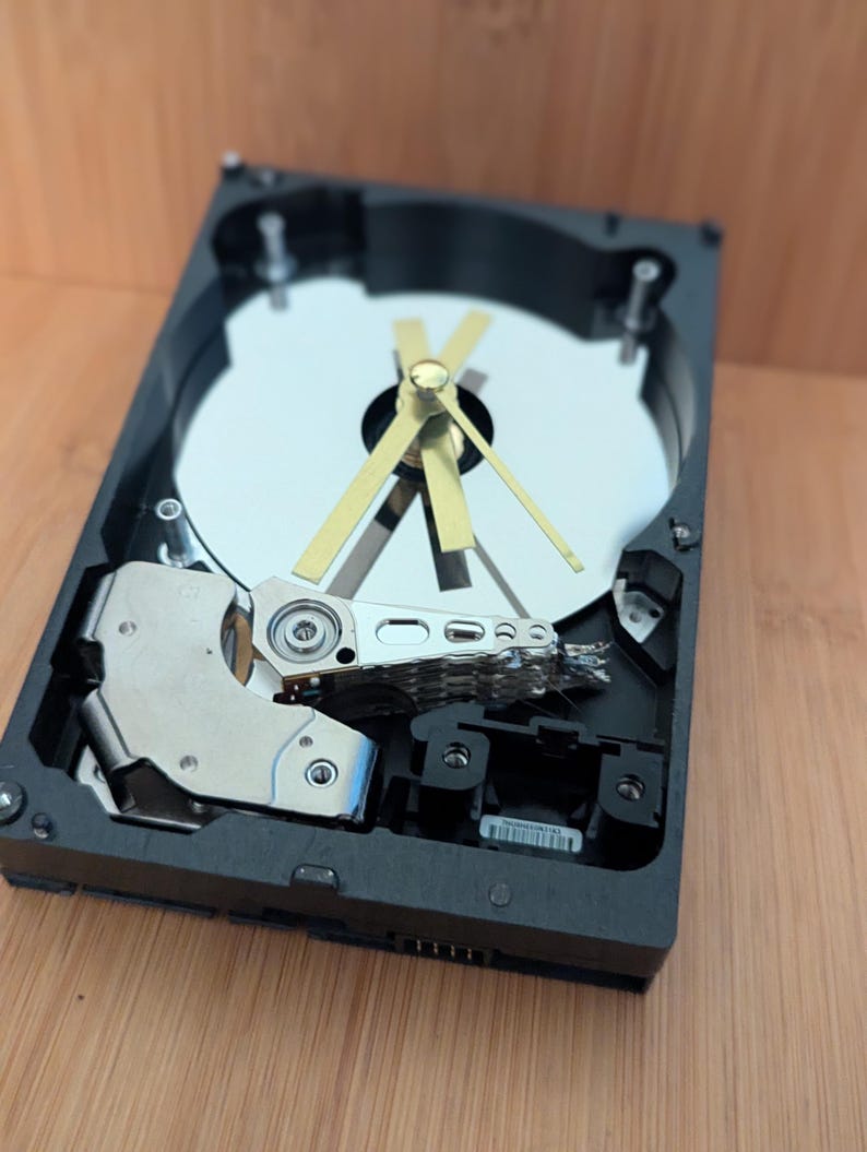 Modern Upcycled Hard Drive Clock - Etsy