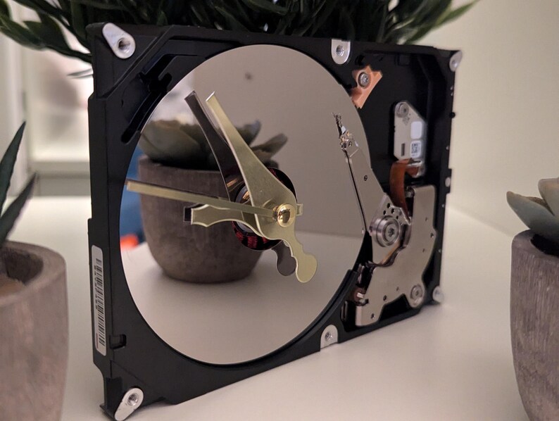 Modern Upcycled Hard Drive Clock - Etsy