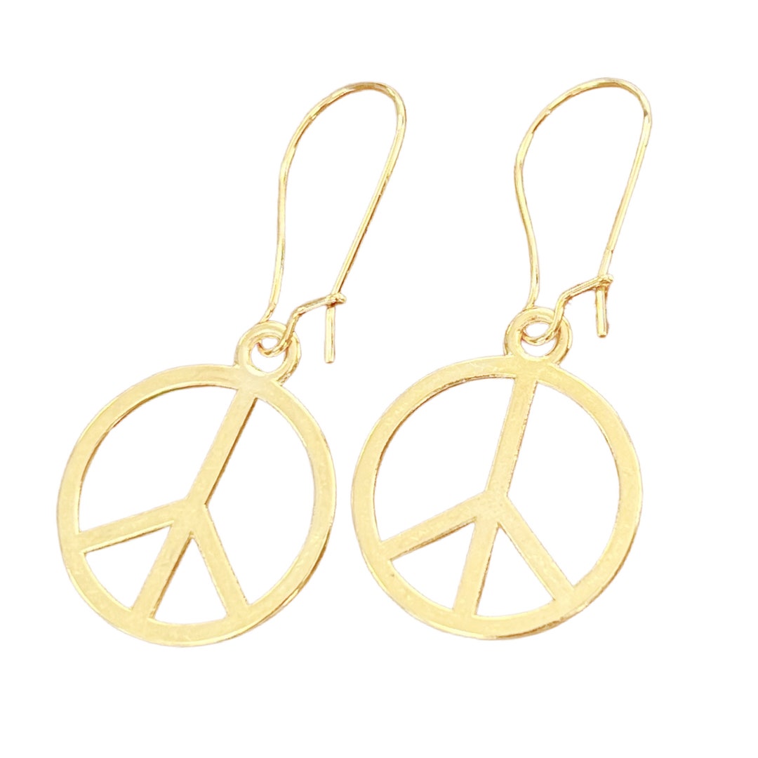 Peace Sign Earrings, Peace Earrings, Hippie Earrings, Hippie ...