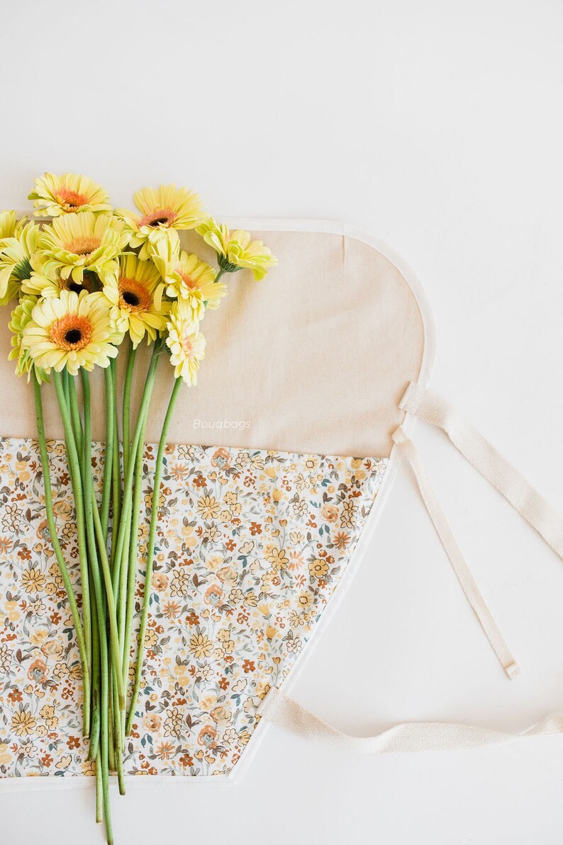 Fresh Cut Flower Tote, Lay Flat Flower Carrier With Pocket, Canvas Bag ...