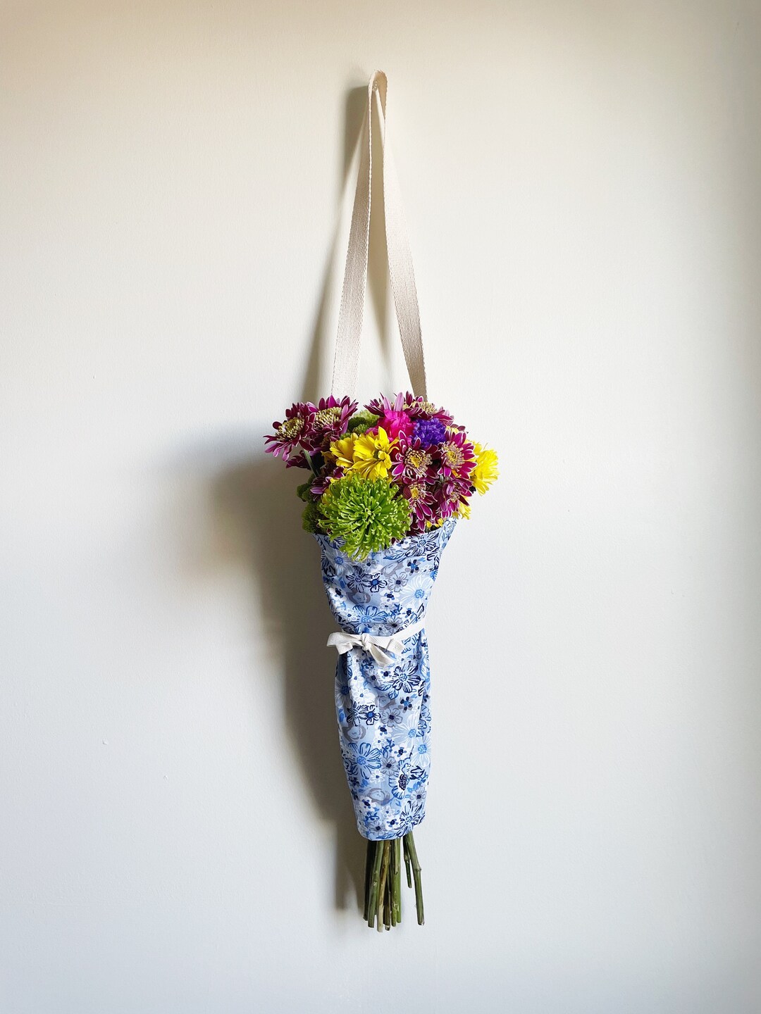 Handmade Flower Satchel, Bouquet Carrier Wraps, Floral Tote Bag ...