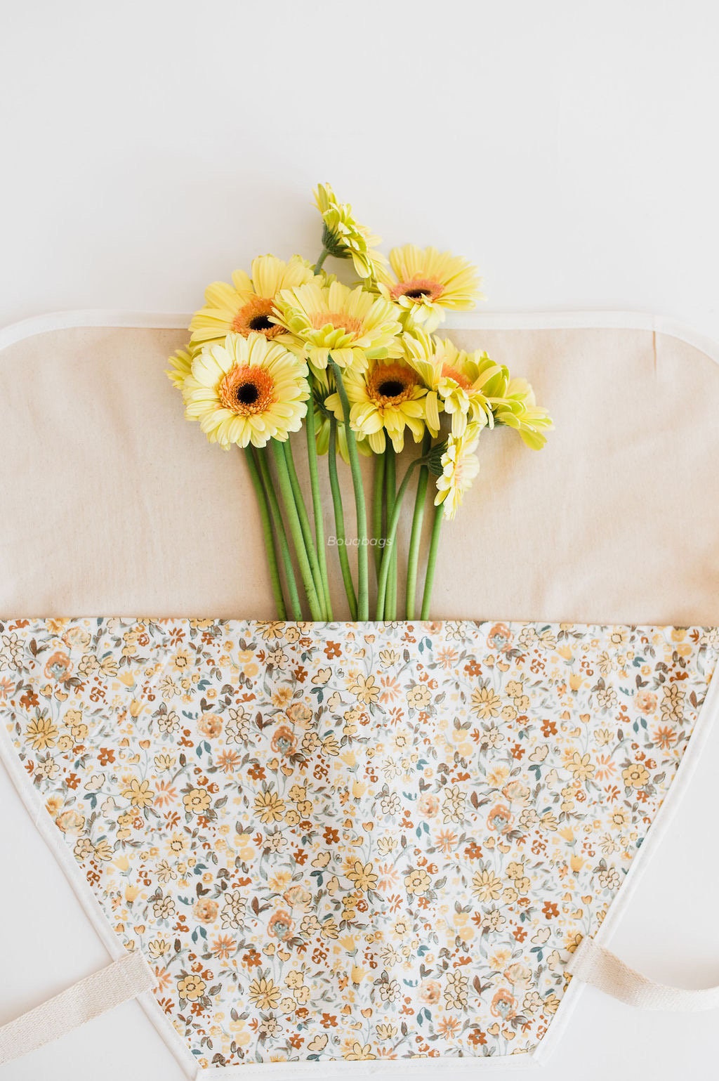 Fresh Cut Flower Tote, Lay Flat Flower Carrier With Pocket, Canvas Bag ...