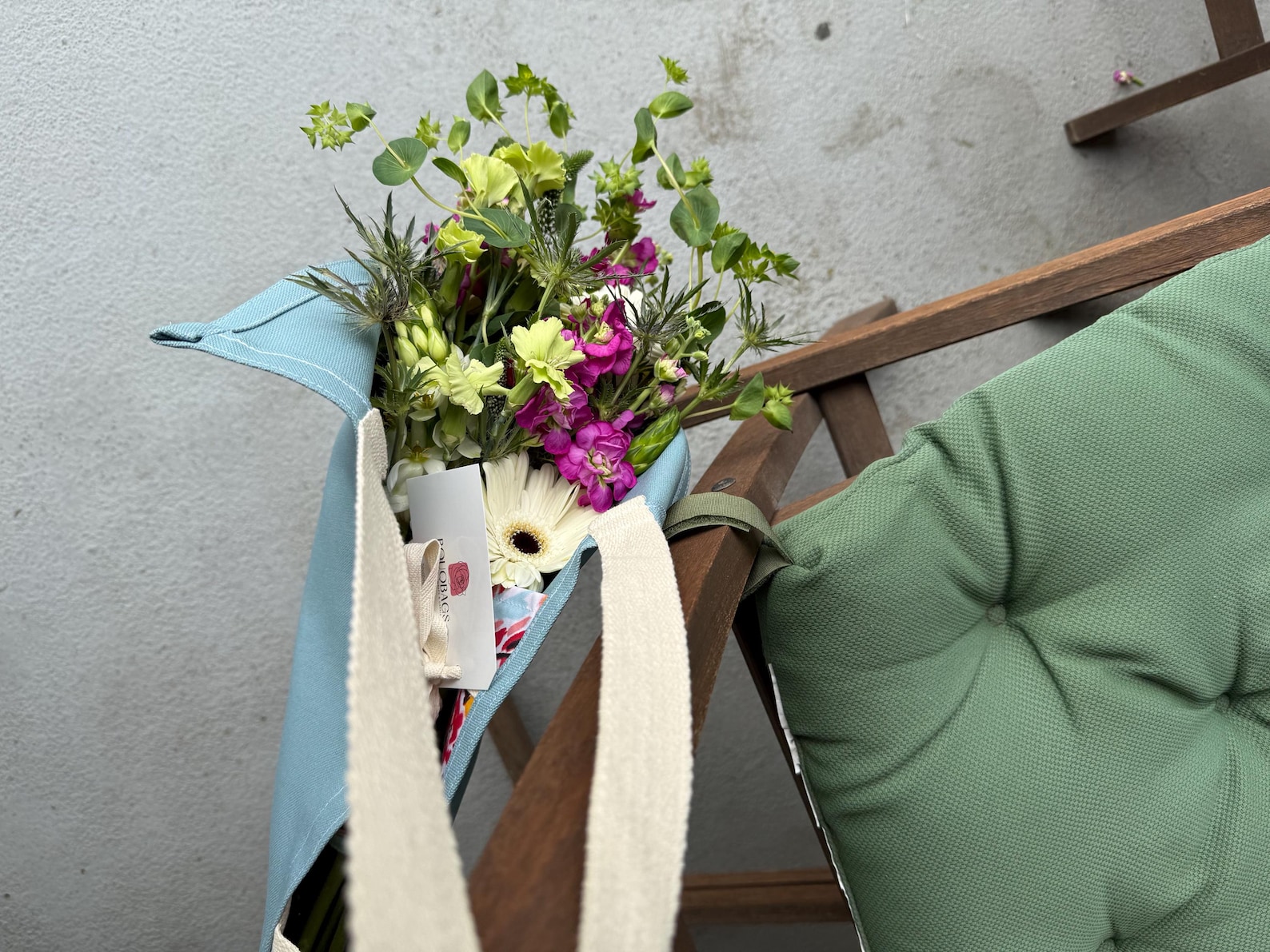 Fresh Cut Flower Tote, Flower Carrier With Pocket, Canvas Bag, Florist ...