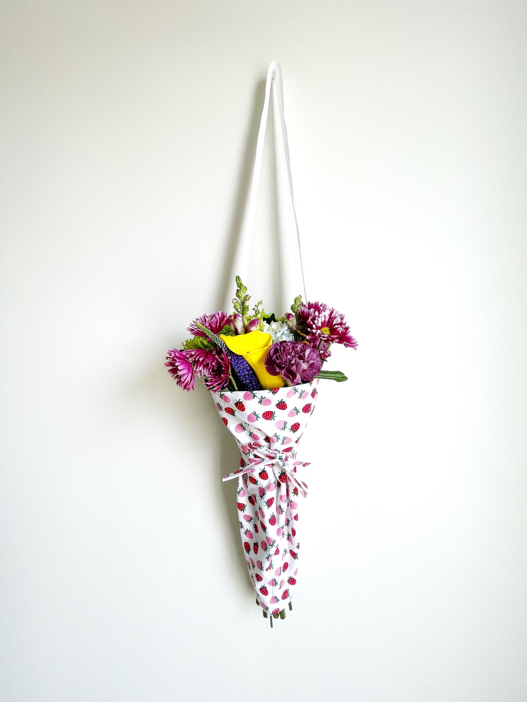 Handmade Flower Satchel Bouquet Carrier Wraps Floral Tote - Etsy