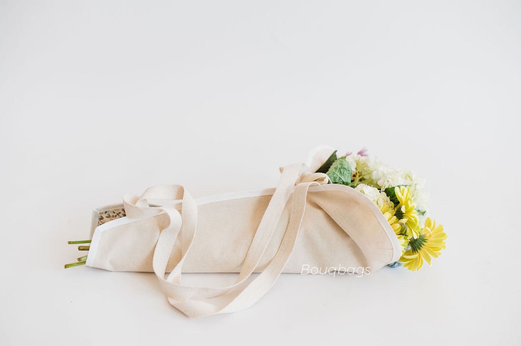Fresh Cut Flower Tote, Lay Flat Flower Carrier With Pocket, Canvas Bag ...