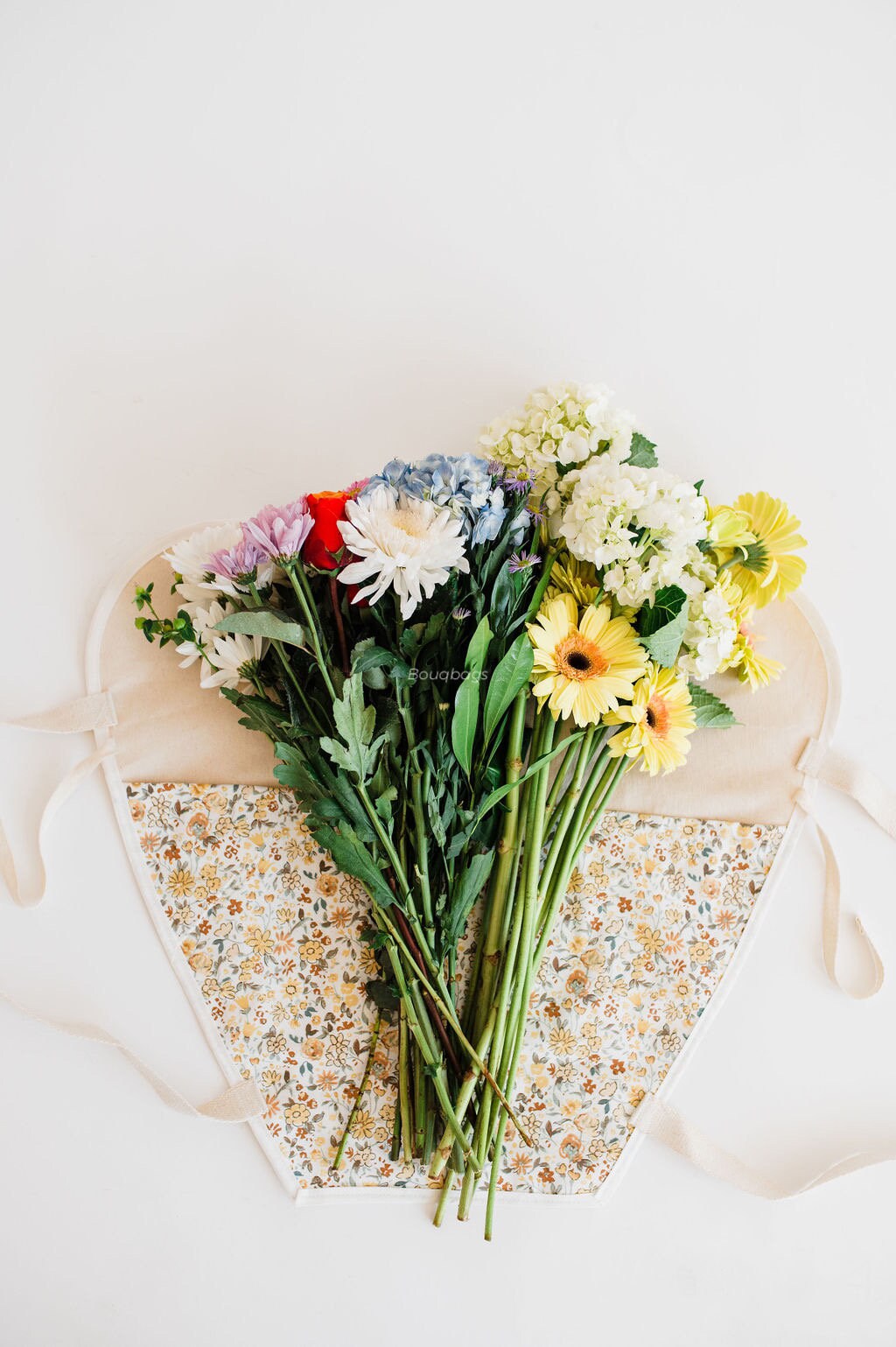 Fresh Cut Flower Tote, Lay Flat Flower Carrier With Pocket, Canvas Bag ...