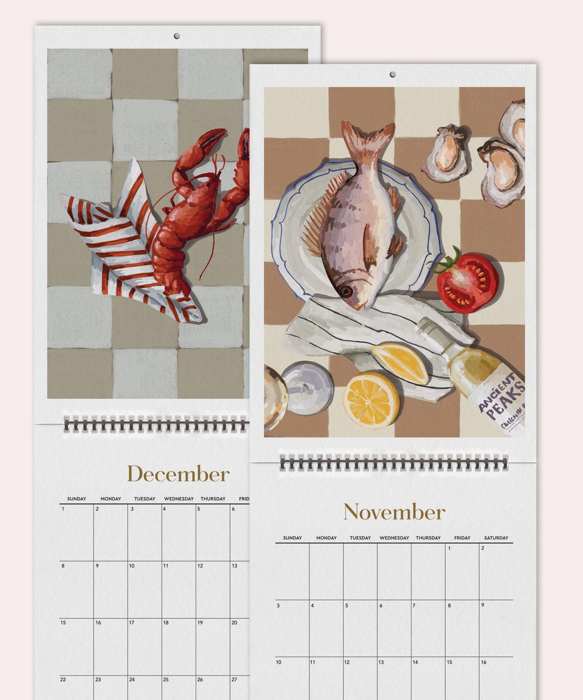 2024-2025 Gallery Planner, Monthly Calendar, Art Calendar, Abstract ...