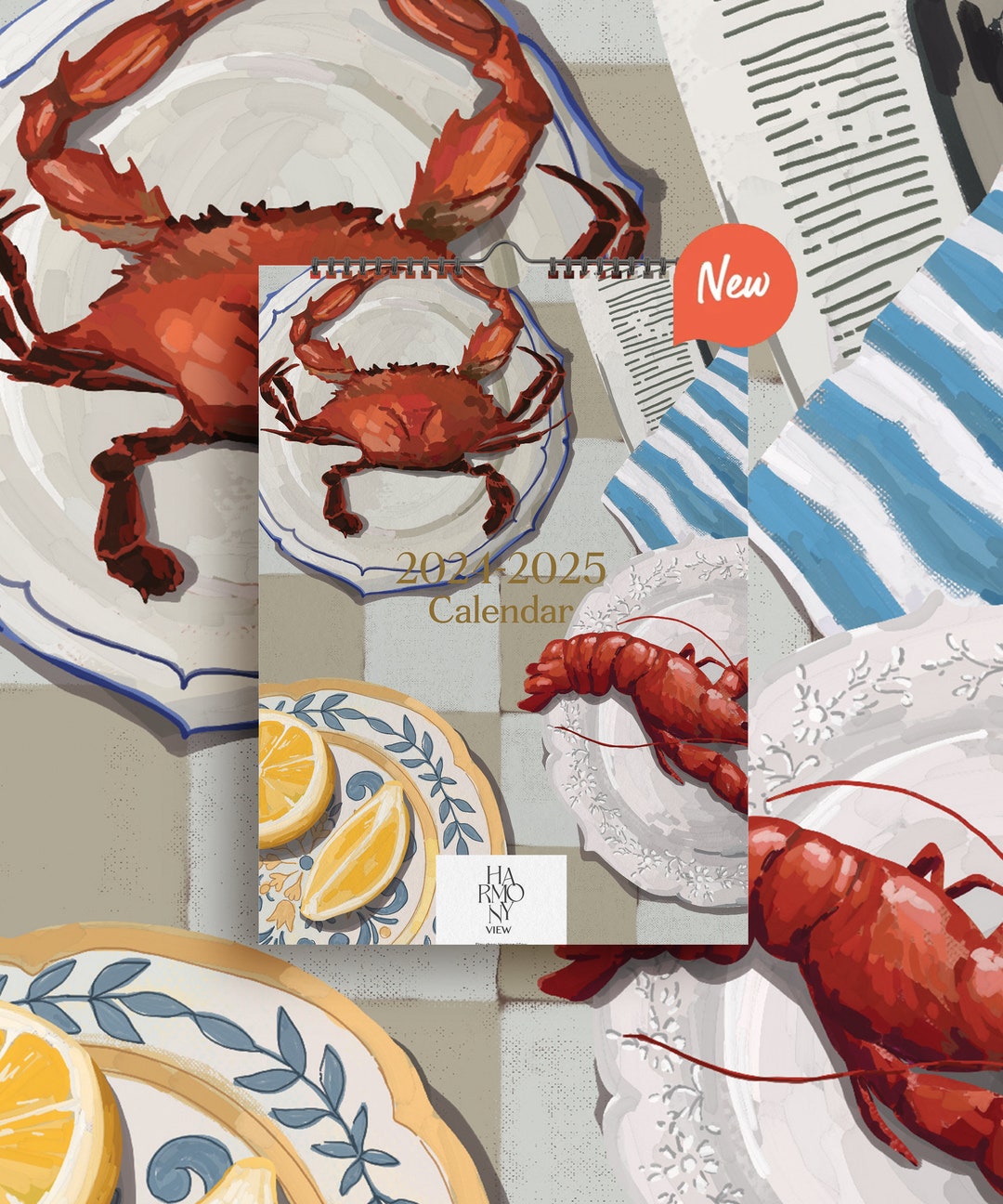 2024-2025 Gallery Planner, Monthly Calendar, Art Calendar, Abstract ...