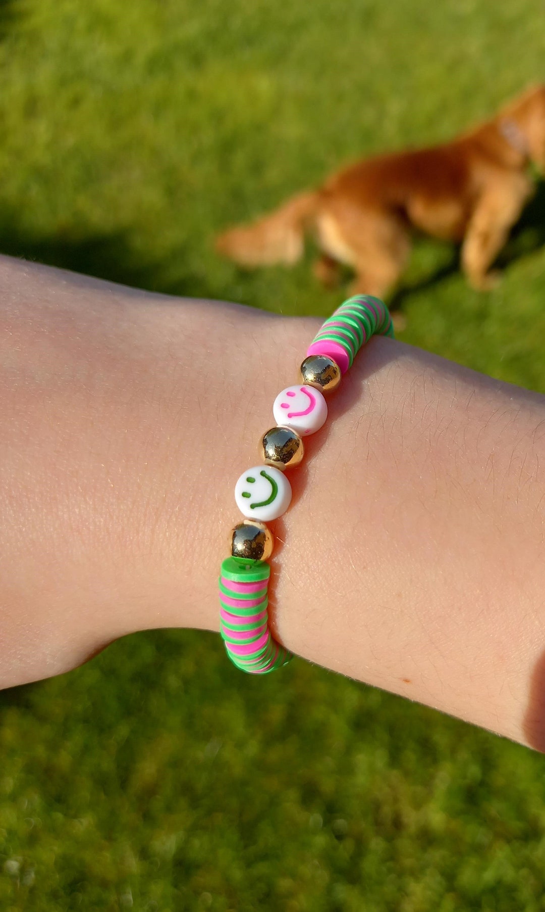 Personalised Smiley Bracelet - Etsy UK
