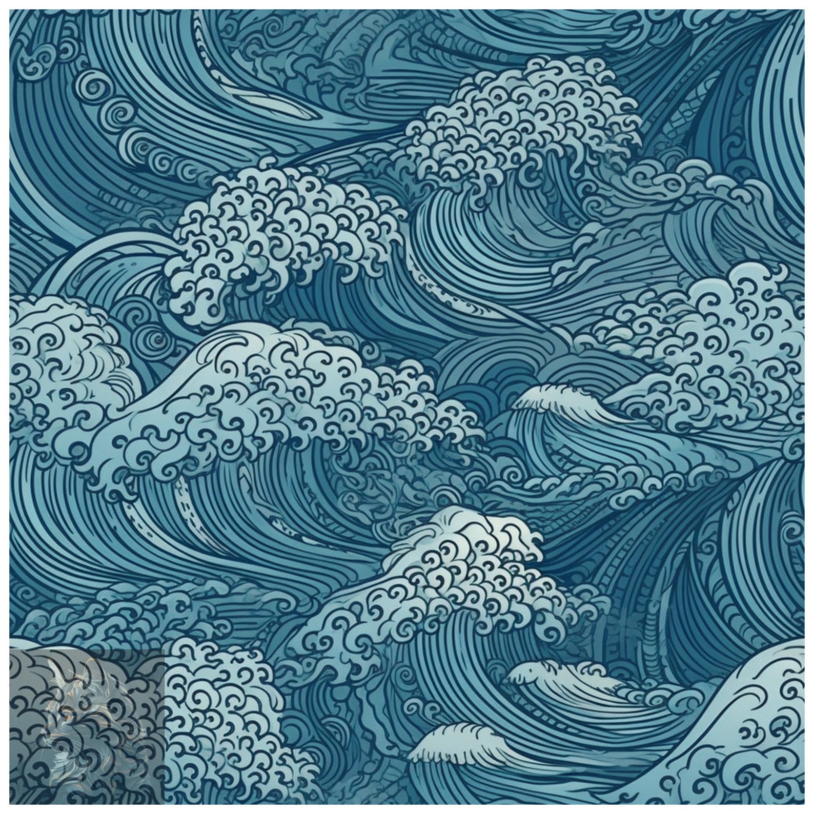 Digital Download - Ocean Waves Patterns - Etsy