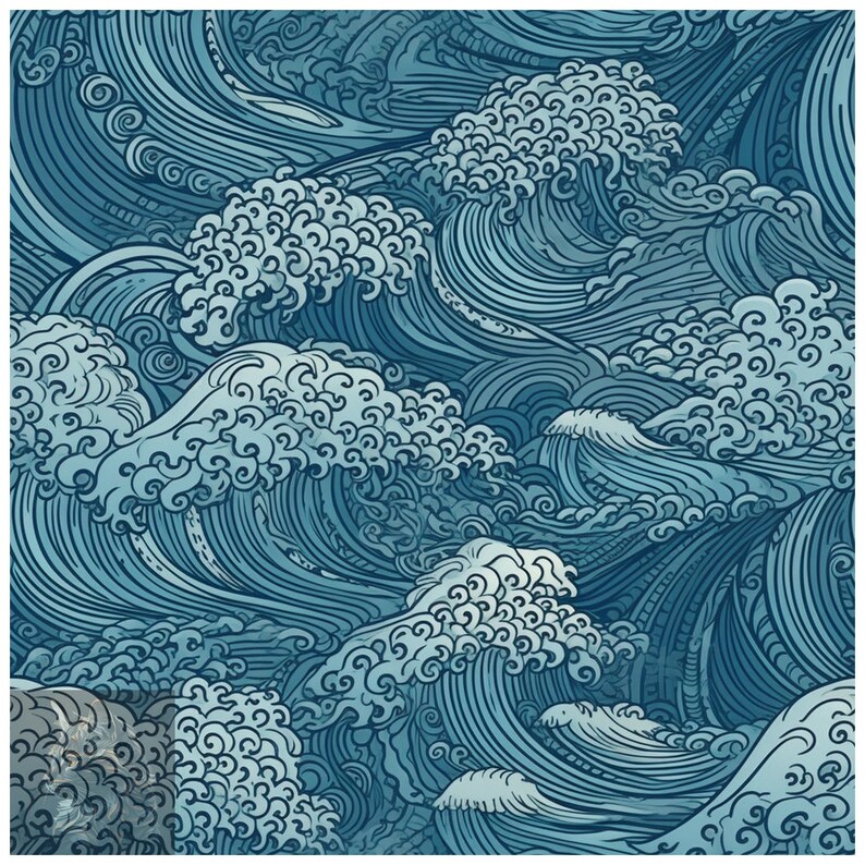 Digital Download - Ocean Waves Patterns - Etsy