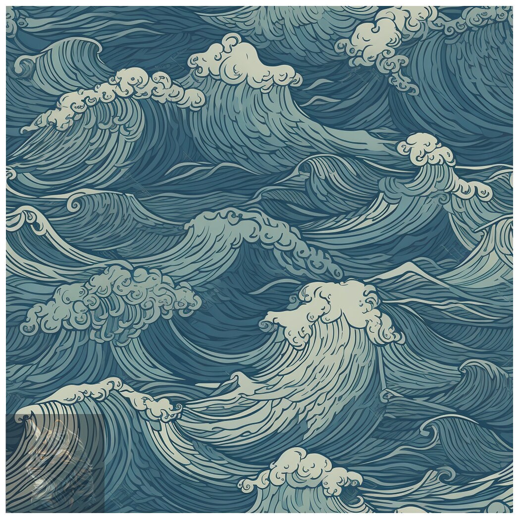 Digital Download - Ocean Waves Patterns - Etsy