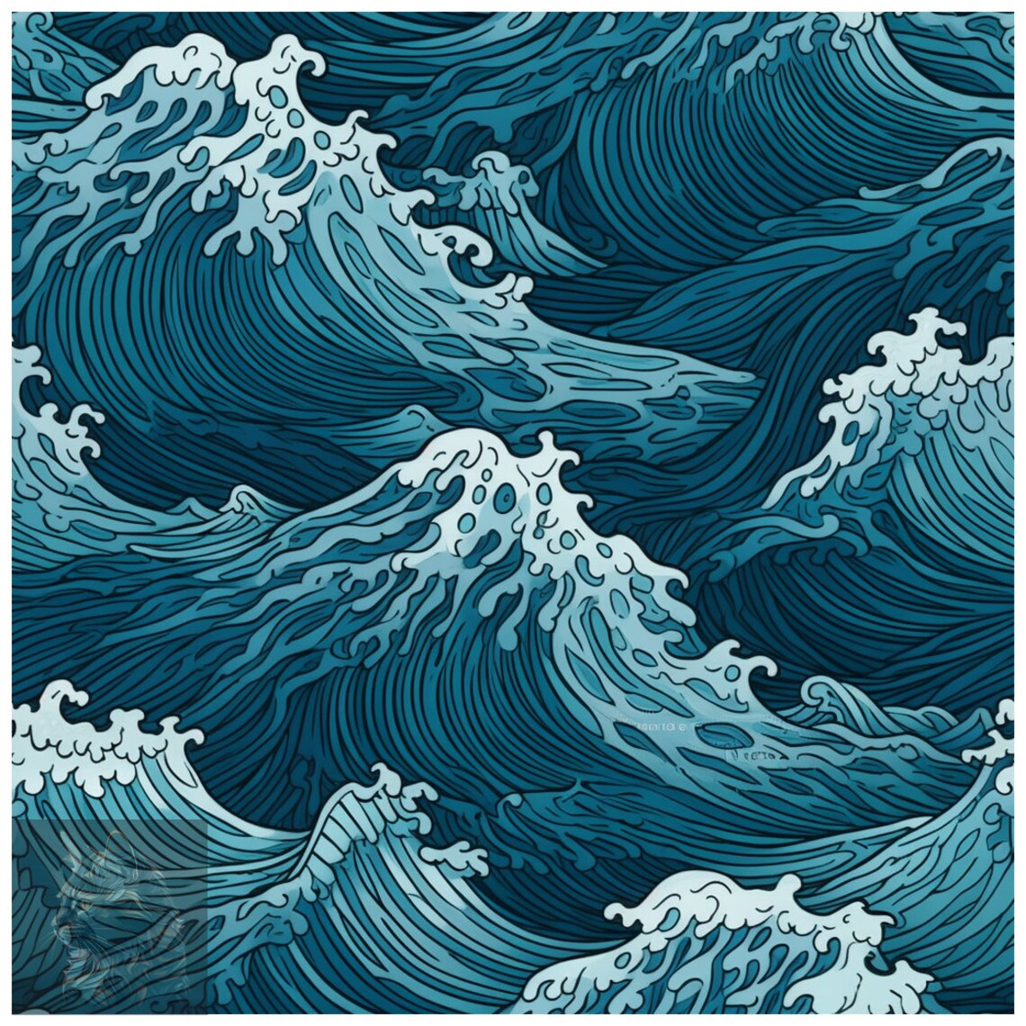Digital Download - Ocean Waves Patterns - Etsy