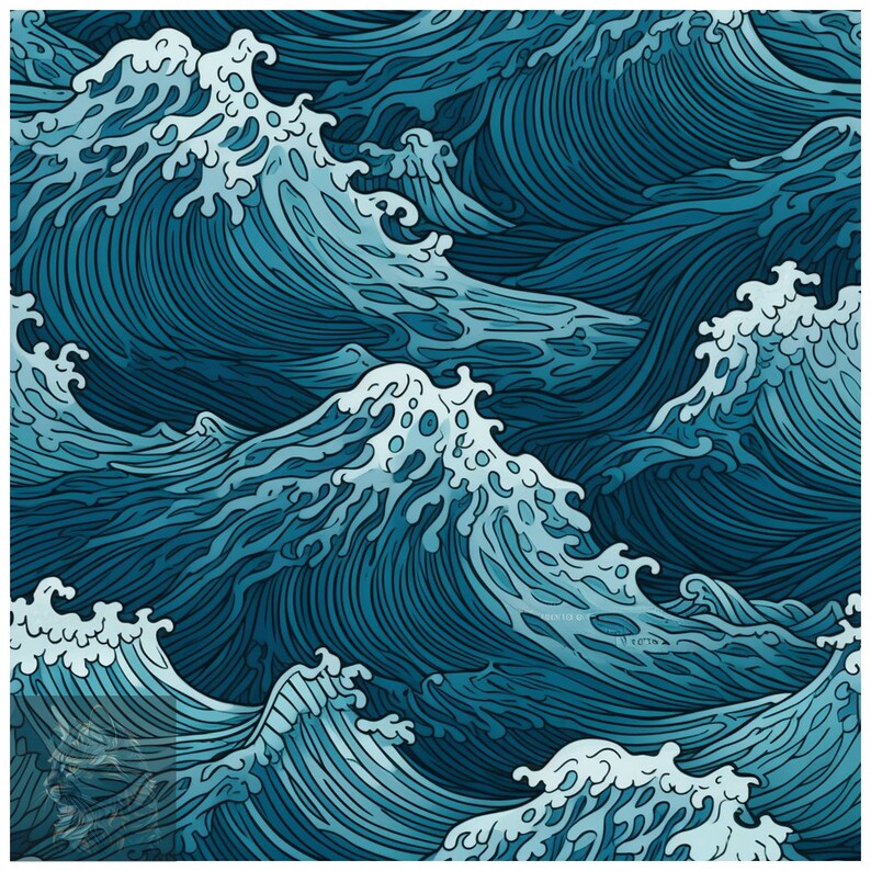 Digital Download - Ocean Waves Patterns - Etsy