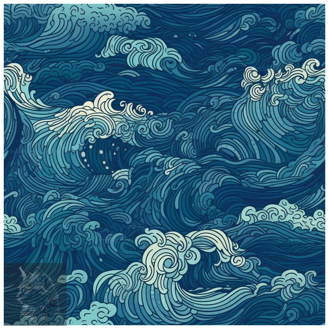 Digital Download - Ocean Waves Patterns - Etsy
