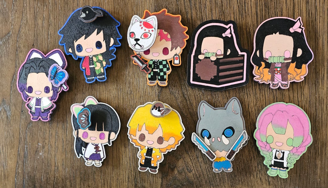 Demon Killer Magnets | Anime | Gift | Hand Made | Hand Painted ...