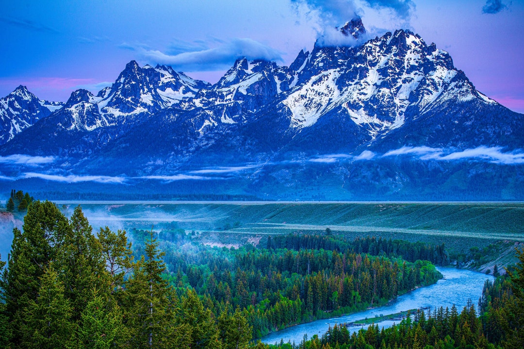 Ansel Adams Snake River Overlook Wall Art Grand Tetons National Park ...