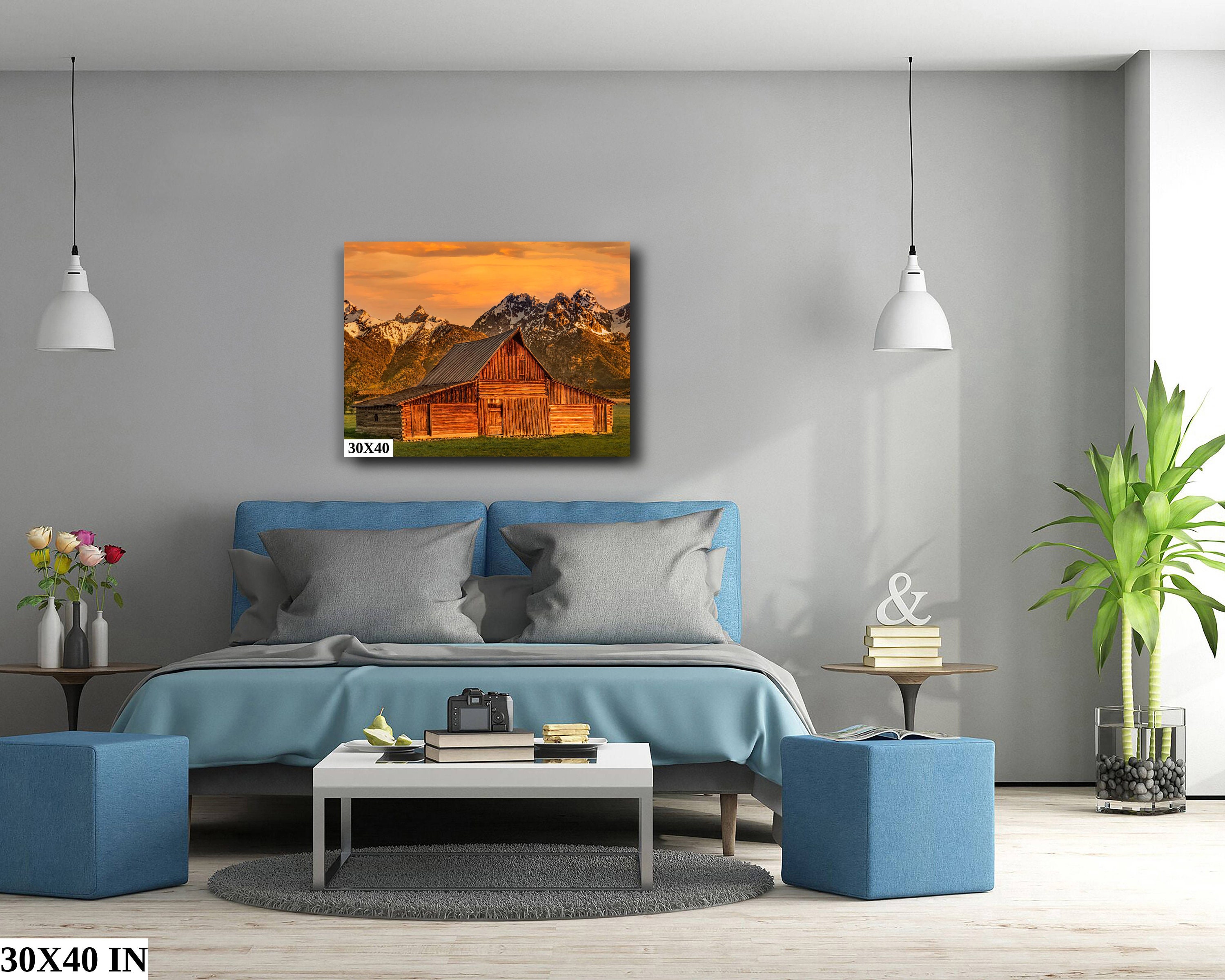 Scenic Wall Art Barn Photo Wyoming Wall Decor Work From Home - Etsy