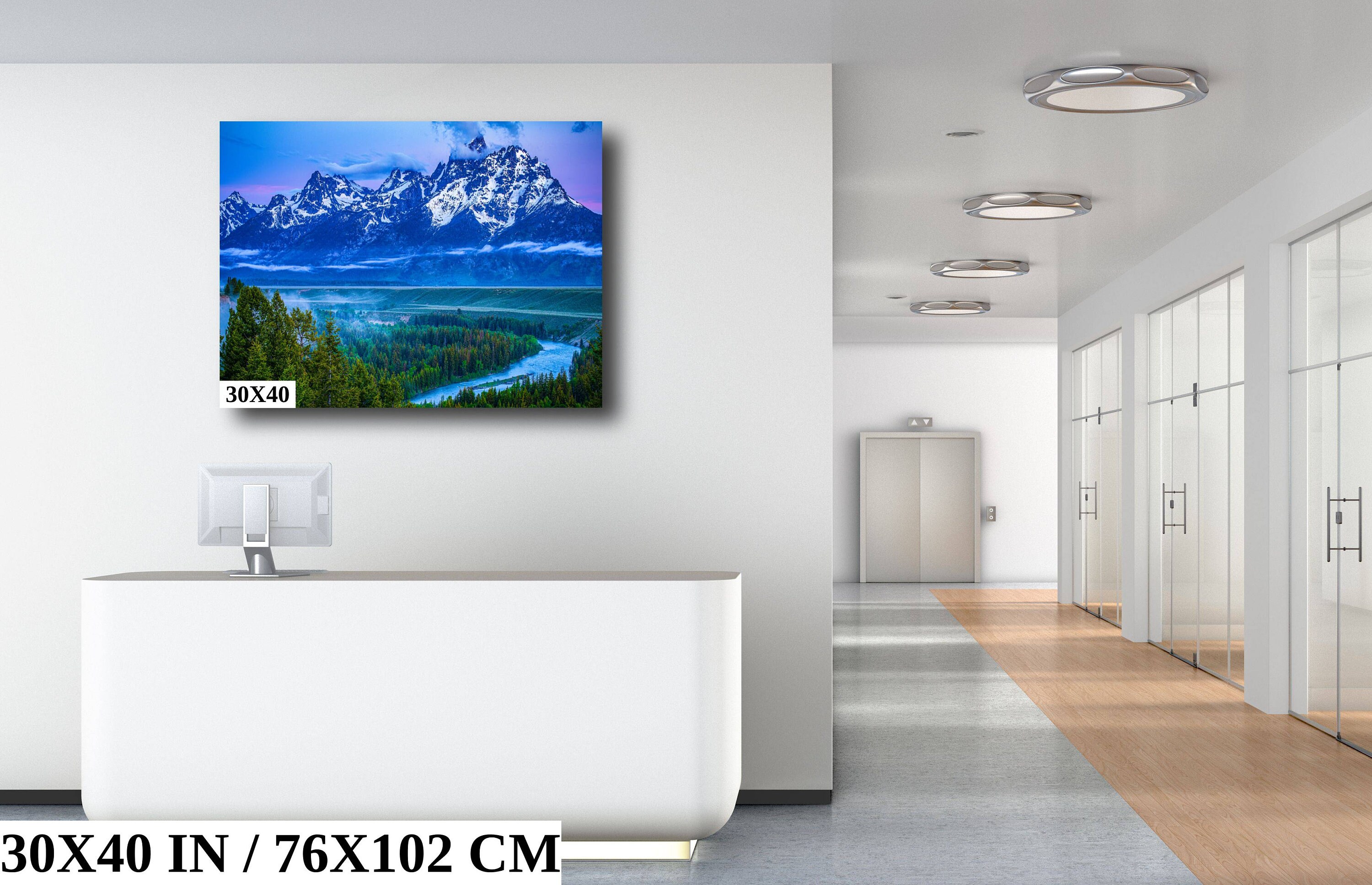 Ansel Adams Snake River Overlook Wall Art Grand Tetons National Park ...
