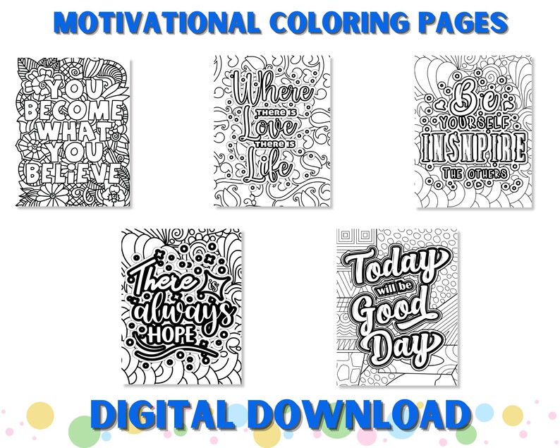 Motivational, Inspirational, Coloring Pages, Adult Coloring Pages ...