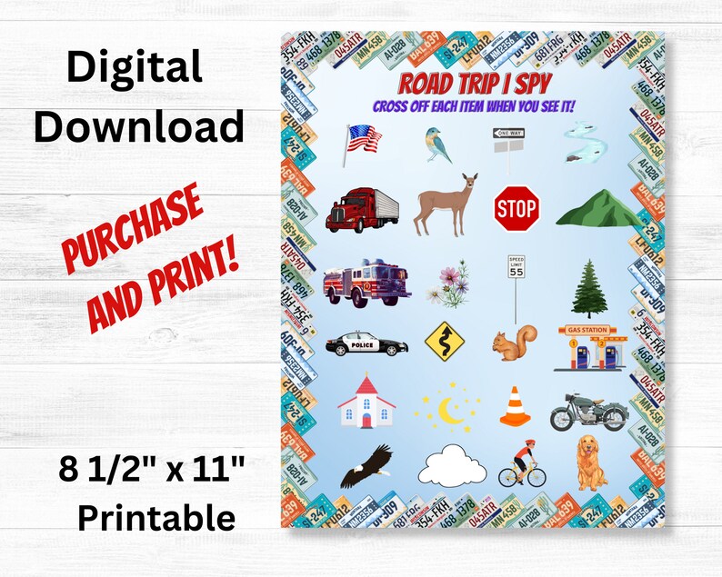 Road Trip Printable Games Fun Games Individual and Group Activities I ...