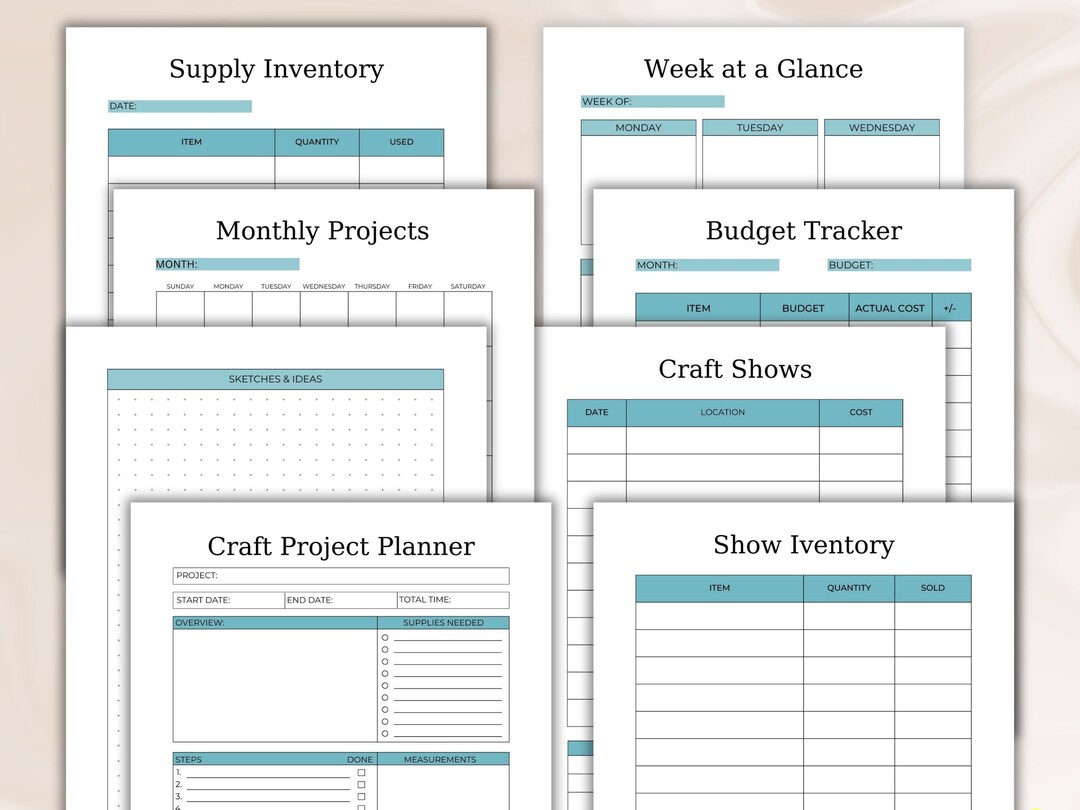 Ultimate Craft Project Planner, Craft Organization Binder, Printable ...