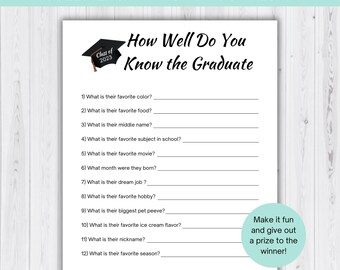 Custom Who Knows the Graduate Best, How Well Do You Know the Graduate ...