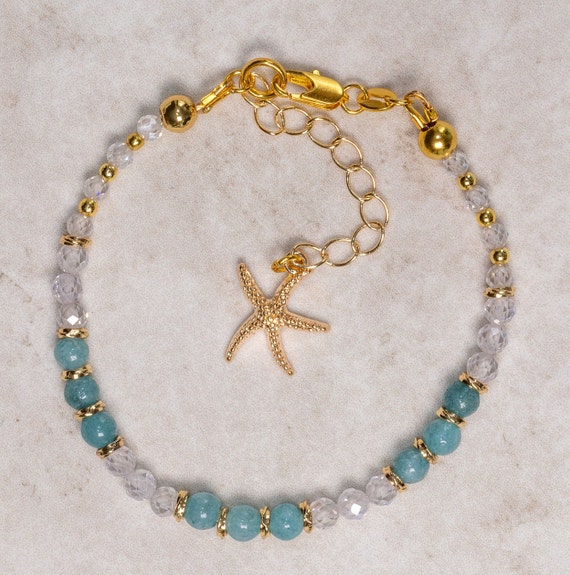 Aquamarine charm bracelet store