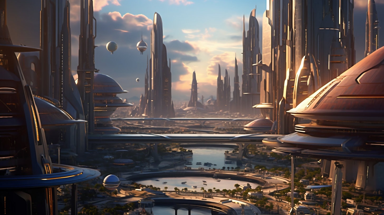 Futuristic City Zoom or Teams Background, Futuristic City Zoom/teams ...
