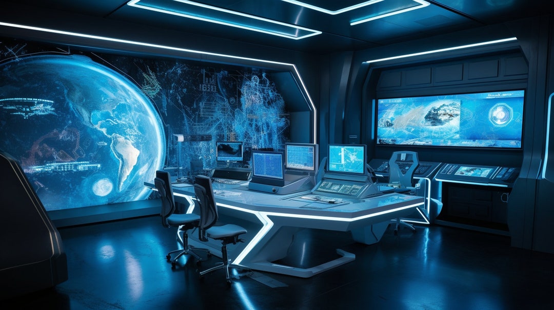 Space Station Office: Futuristic Zoom/teams Background Explore the ...