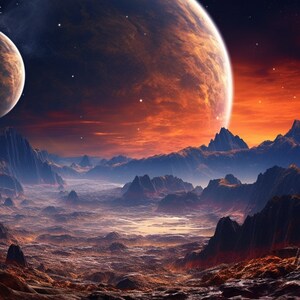 Space Planet Scene Zoom or Teams Background, Futuristic Planet Zoom ...