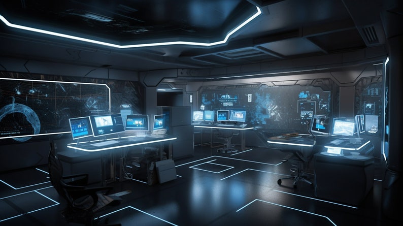 Space Station Office: Futuristic Zoom/teams Background Explore the ...
