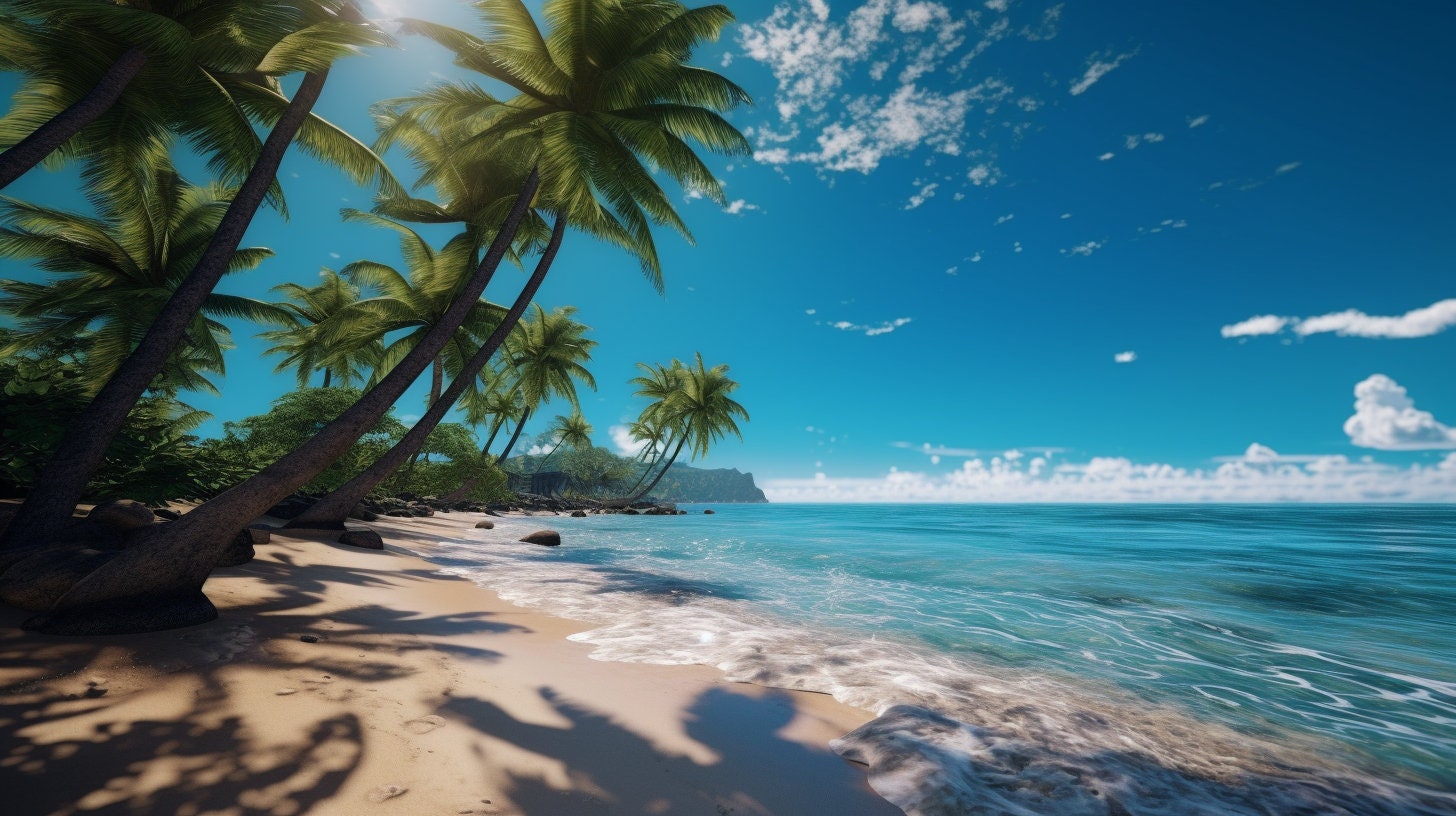 Island Oasis Zoom or Teams Background, Oasis Zoom/teams Background - Etsy