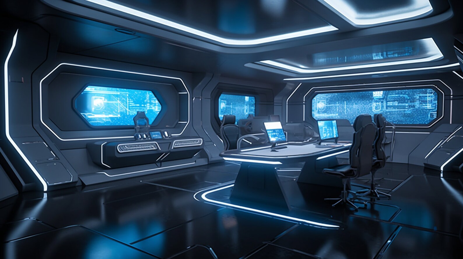 Space Station Office: Futuristic Zoom/teams Background Explore the ...
