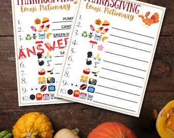 Thanksgiving Emoji Game Printable Emoji Games Thanksgiving Emoji ...