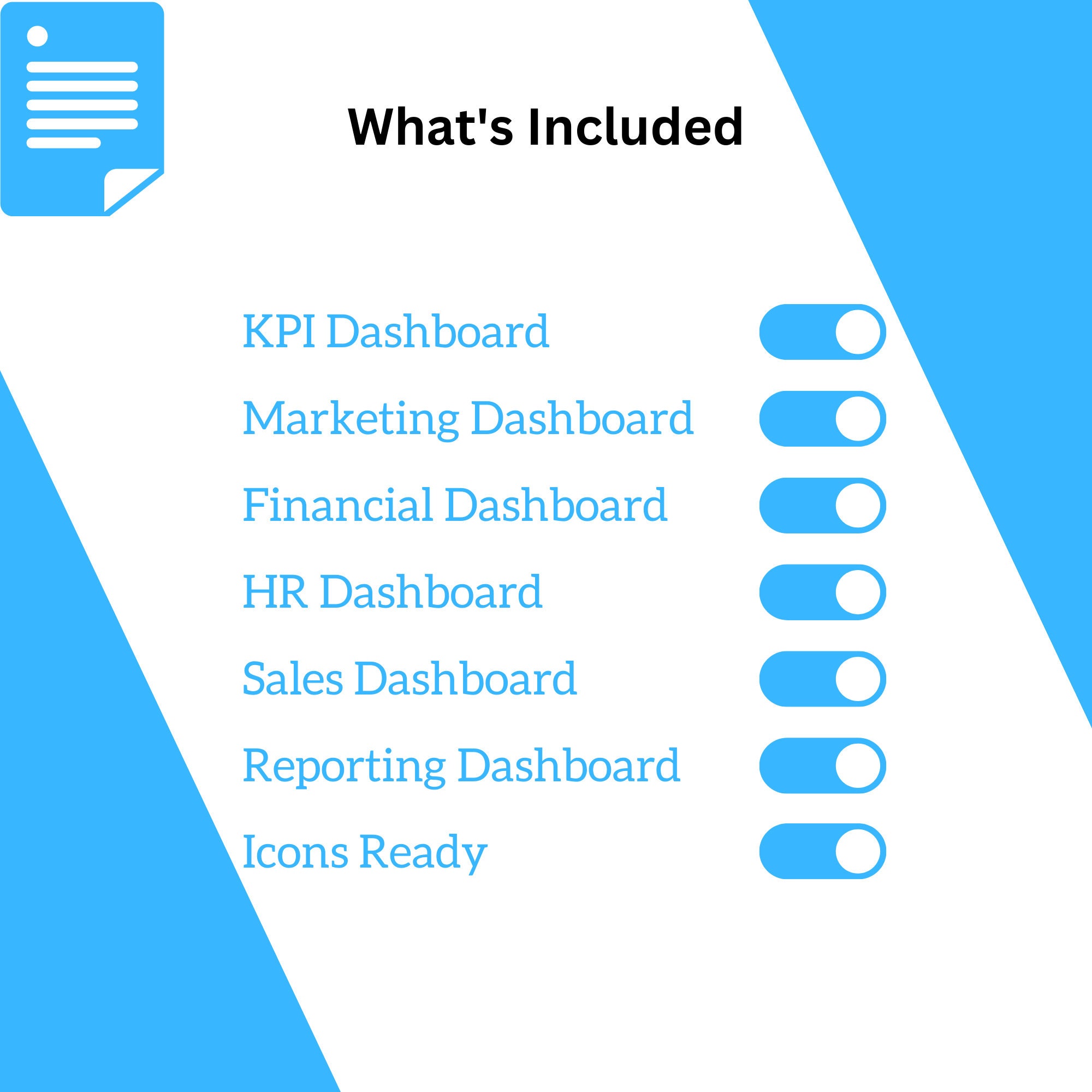 Power BI Dashboard Template, KPI Dashboard Templates for Data ...