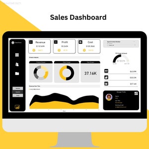 Power BI Dashboard Template, Sales Dashboard Templates for Data ...