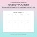Single Page Weekly Planner Printable Landscape Office Planner Desk ...