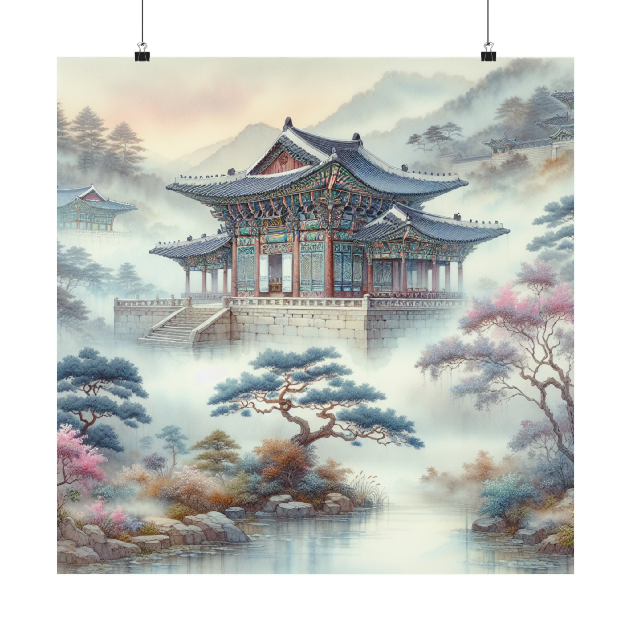 Korean Wall Art,korean Temple Wall Art, South Korean Painting Art ...