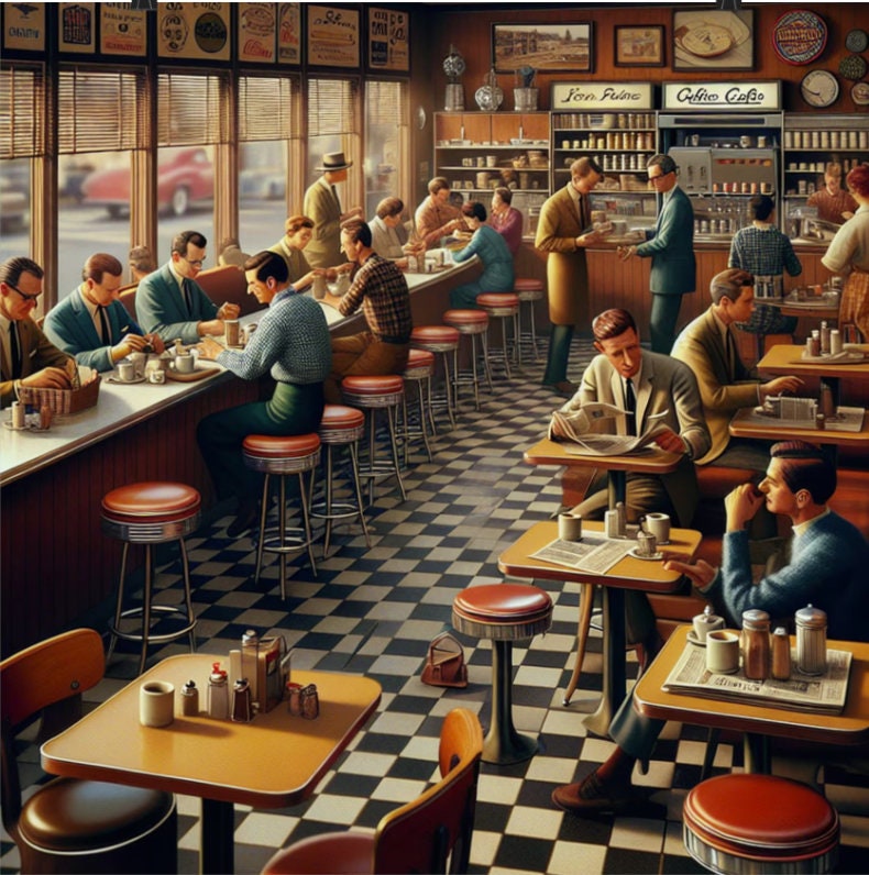 Coffee Poster, Coffee Shop Wall Art, Vintage Decor, Coffee House Wall ...