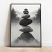Stacked Stones | Buddhist Art | Stacked Stones Wall Art | Digital Art ...