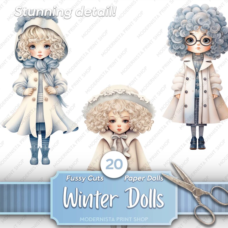 Winter Paper Dolls Kit | Blue Ephemera, Ski Jackets (digital Images) - Etsy