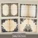 Shabby Gothic Lined Junk Journal Papers, Digital Writing Paper, Goth ...