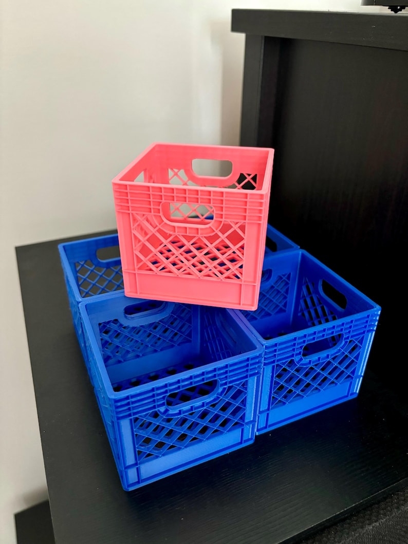 Crate Organizer | Mini Milk Crate | 3D Printed - Etsy